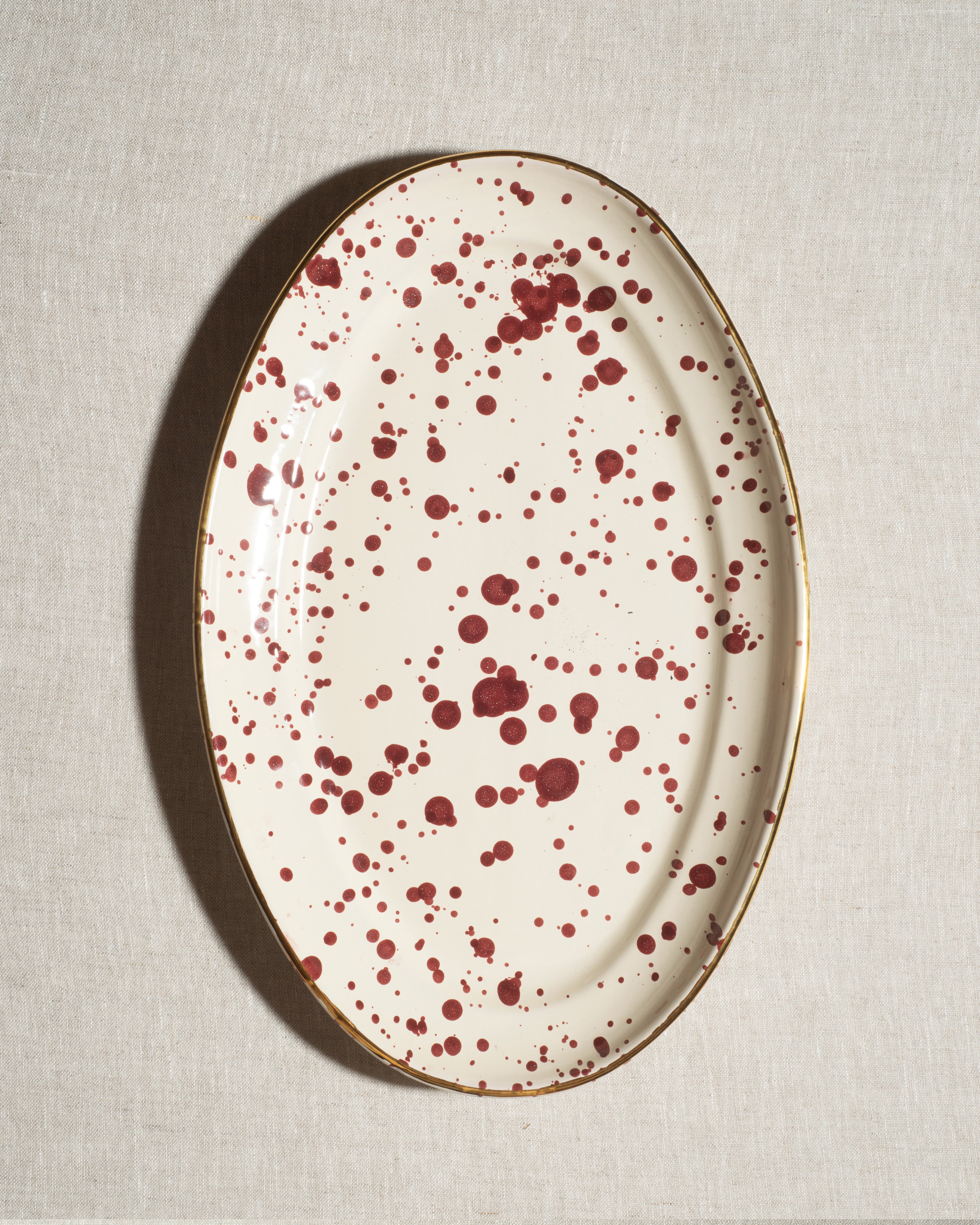 Large Platter in «Uva» with Gold Rim – Polpi